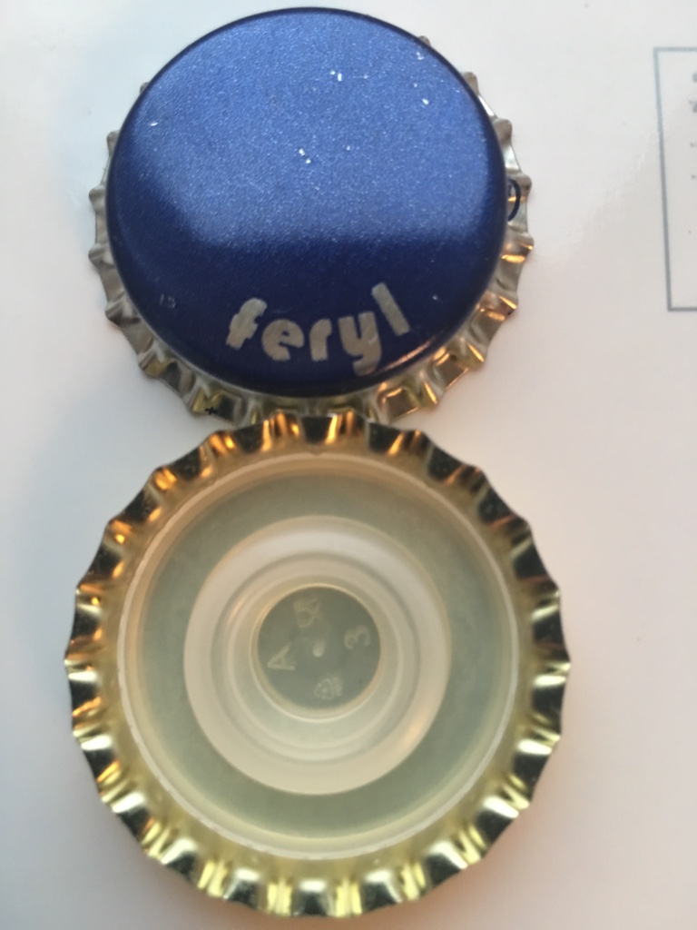 Kronekapsel FERYL - BLÅ - 29 mm magnetisk tinbelagt stål-kapsel med ...